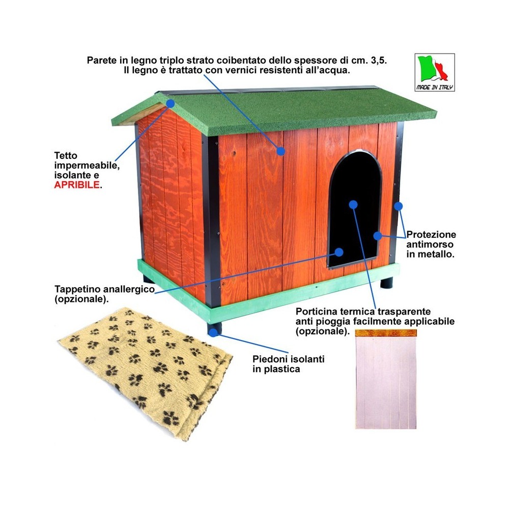 Cuccia Coibentata da esterno per cani mod. COMFORT Cuccia Coibentata da esterno per cani mod. COMFORT